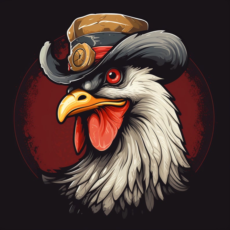 TWENTY THREE Vintage Steampunk Style Rooster Duck Wall Art, Colorful ...