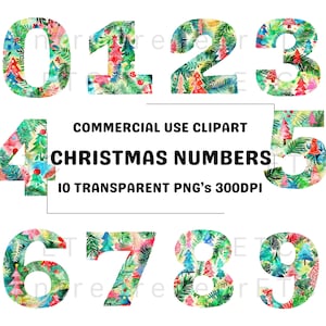 Christmas Countdown Clipart Numbers 0 9 for Christmas Crafts ...