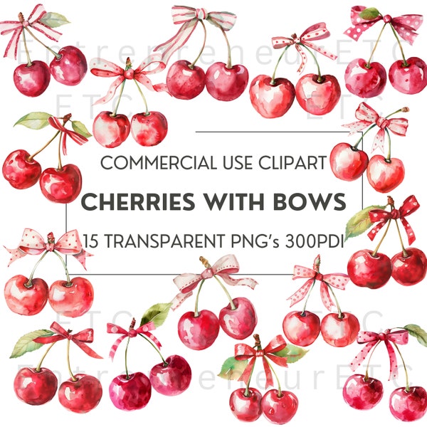 Cherry Bow Background - Etsy