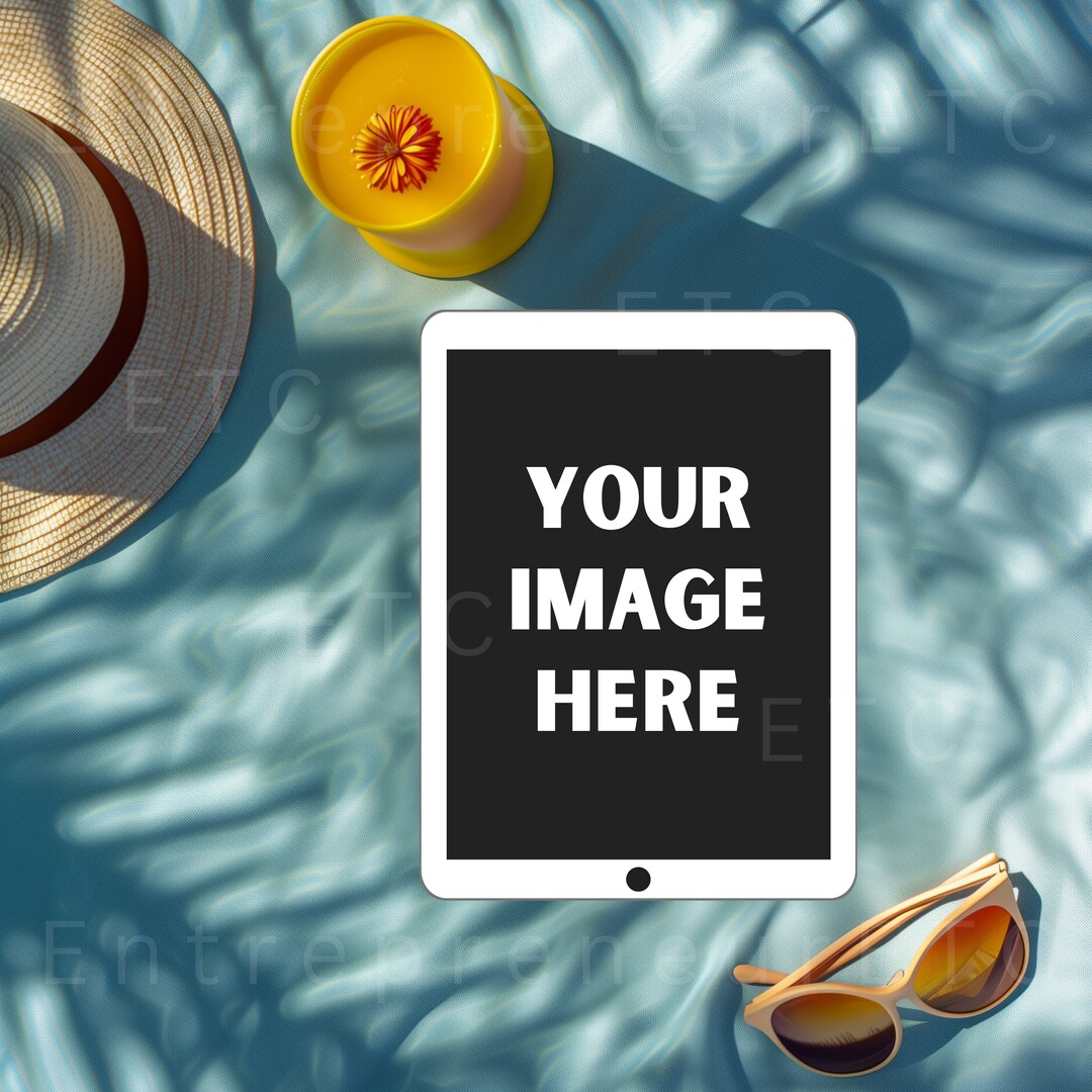 Summer iPad Mockup, Beach Theme, Bookstagram Ebook Mock Up, Book ...