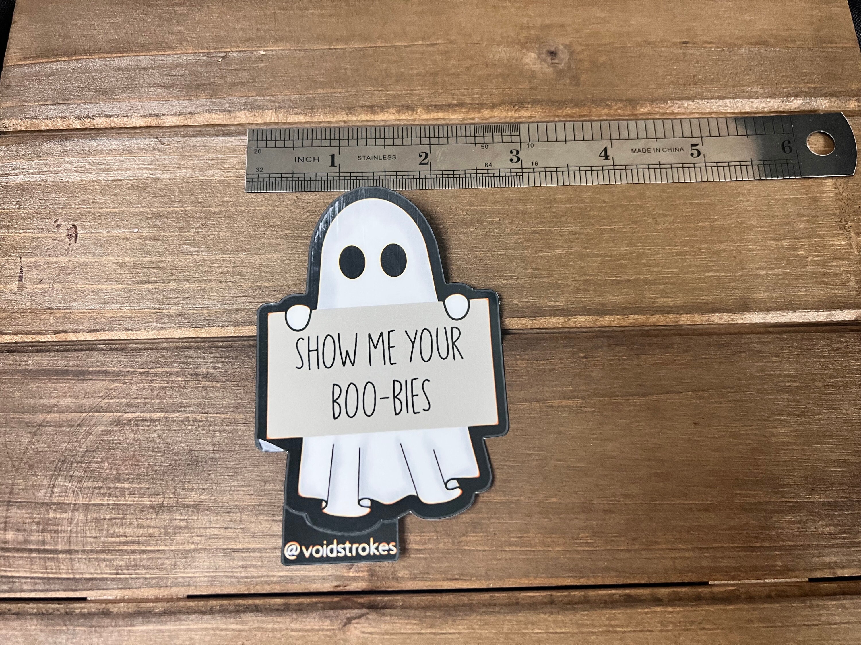 Show Me Your Boo-bies Ghost Sticker // Customizable Options // Matte or ...