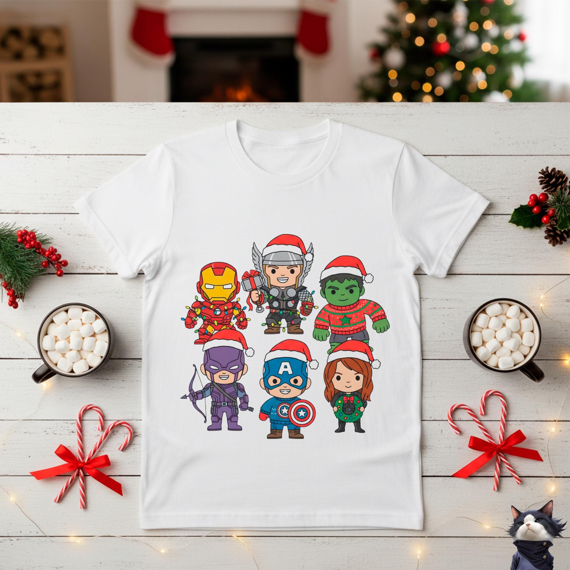 50 Chibi Christmas Superheroes PNG Bundle | Marvel 2D Comic Style ...