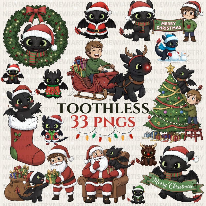 Toothless Christmas - Etsy