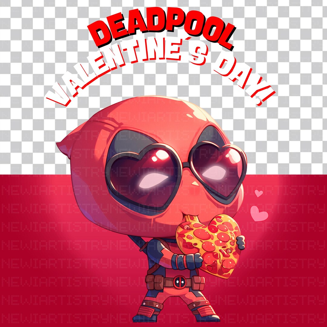 Deadpool Pizza Love PNG Valentines Day Marvel Png Love & Friendship ...