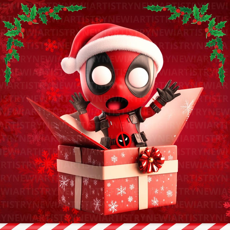 Deadpool Christmas PNG Bundle | Holiday Clipart (digital Download) - Etsy