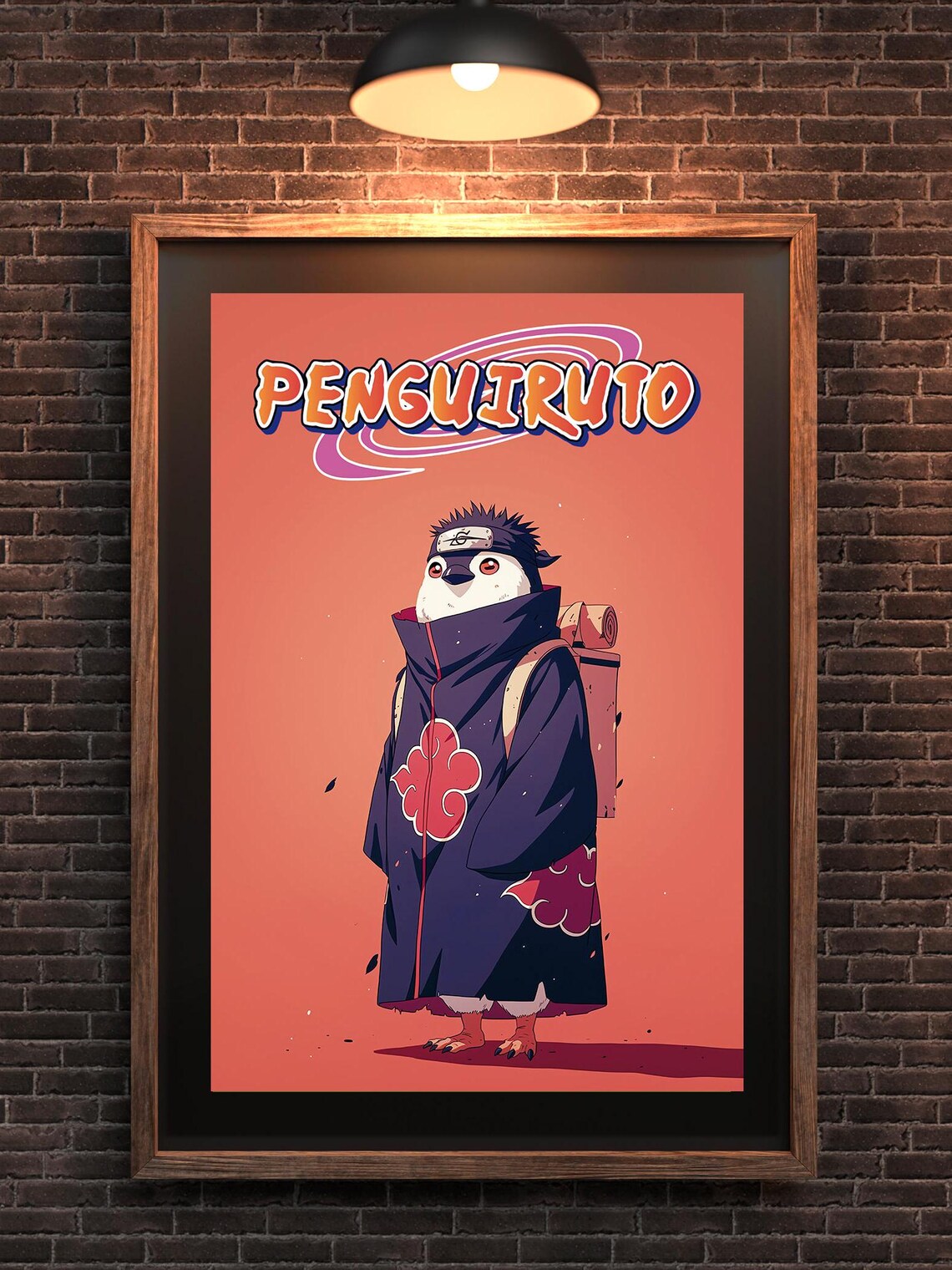 Penguin Akatsuki Digital Art Naruto , Wall Decor , Funny Animal Print ...