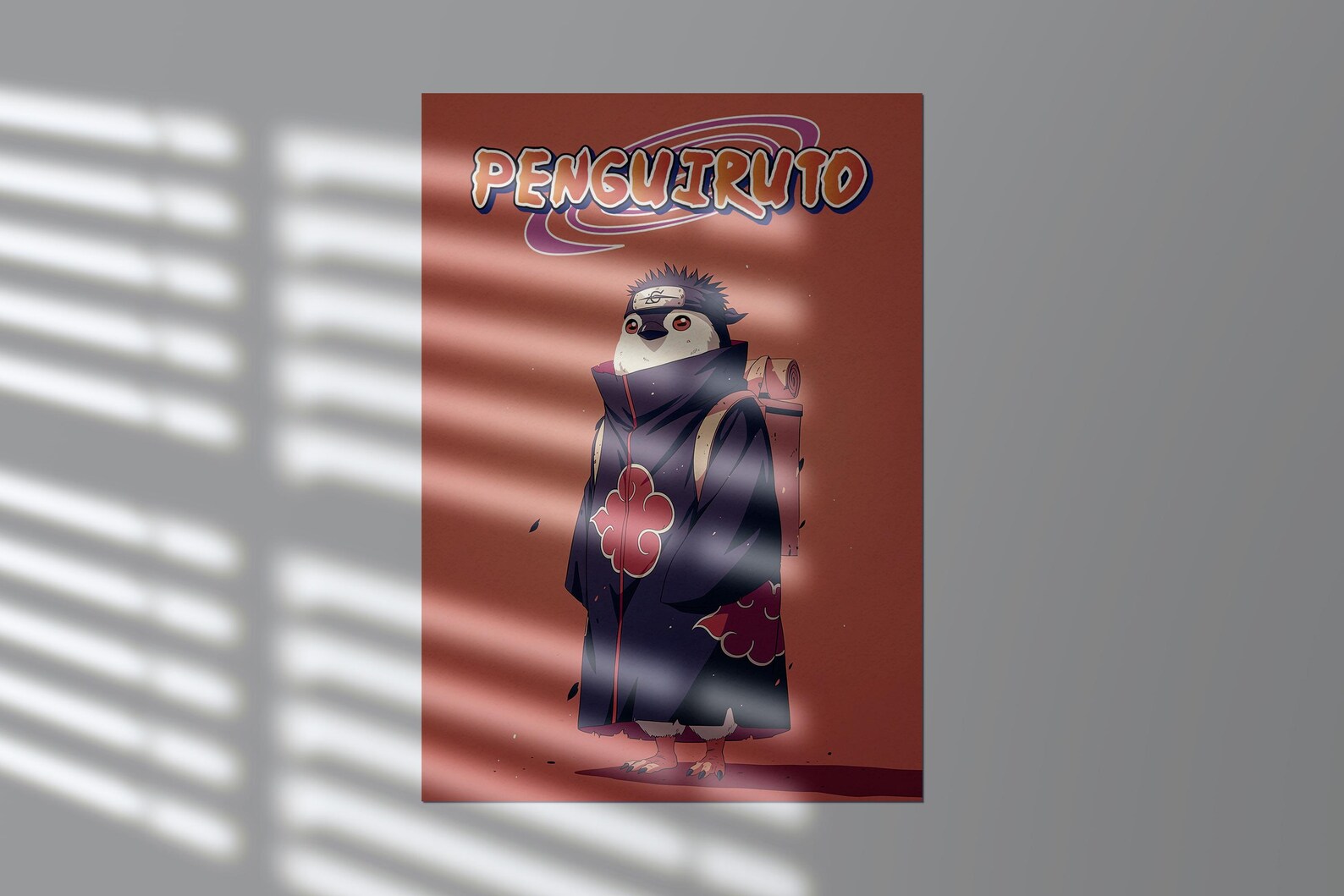 Penguin Akatsuki Digital Art Naruto , Wall Decor , Funny Animal Print ...