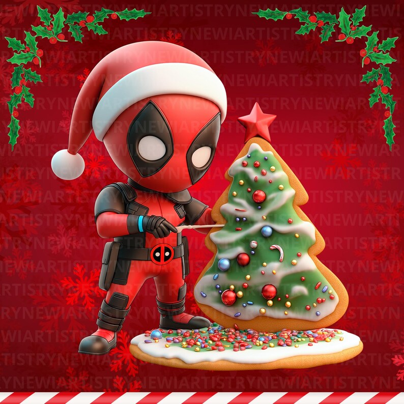Deadpool Christmas PNG Bundle | Holiday Clipart (digital Download) - Etsy