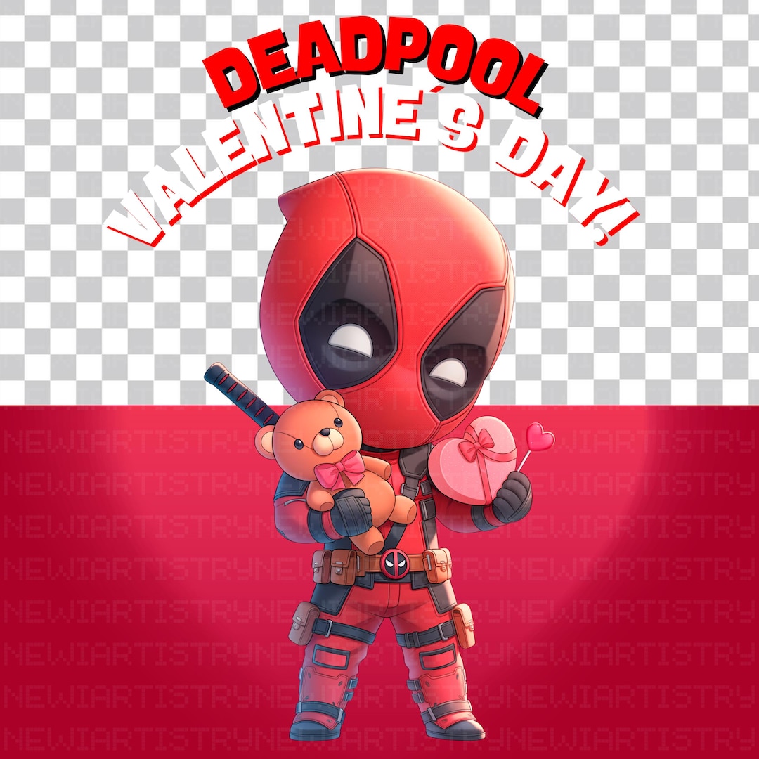 Deadpool PNG Valentines Day Marvel Clipart Love & Friendship Design for ...