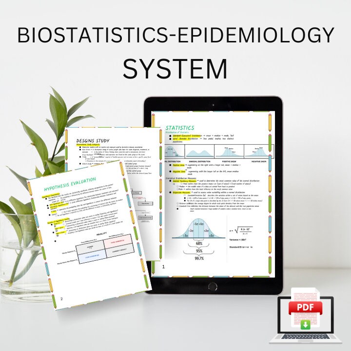 Biostatistics Epidemiology Nursing Notes Nurse In The Etsy