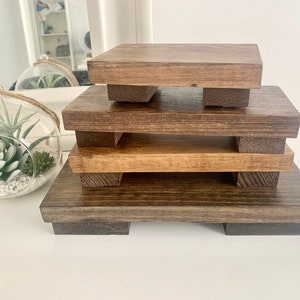 Wood Riser, Wood Pedestal, Table Riser, Wood Tray, Kitchen Soap Tray ...