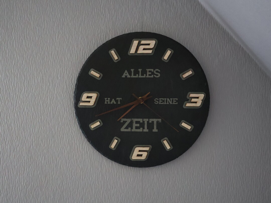 Dial Clock, Laser Engraving, Slate, Mirror - Etsy