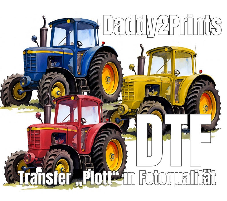 Tractor - DTF Sheet - Please Select Color - Etsy