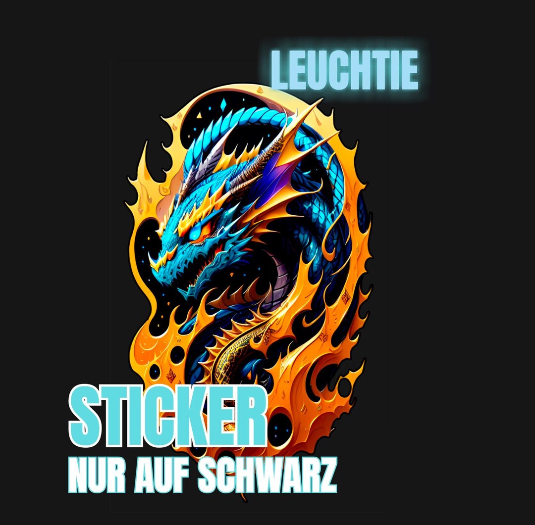 DRAGON "lichtie" for BLACK Backgrounds - an Amazing Effect - Etsy Australia