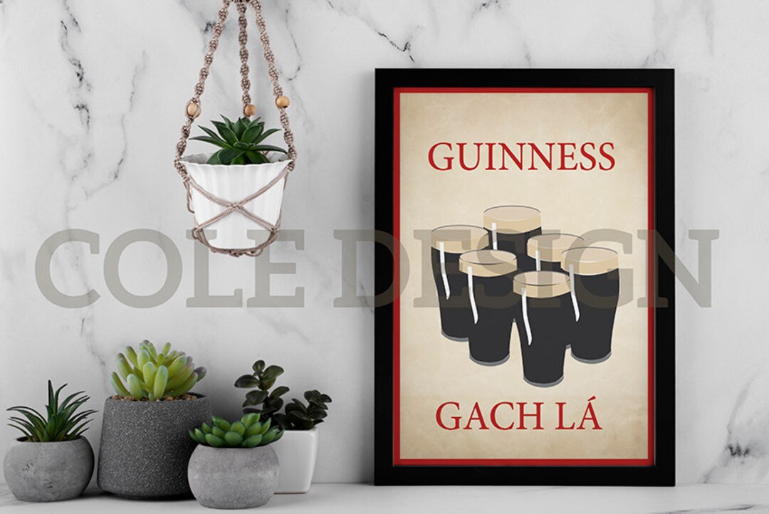 Digital Drawing of the Old Guinness Poster - Download - Etsy