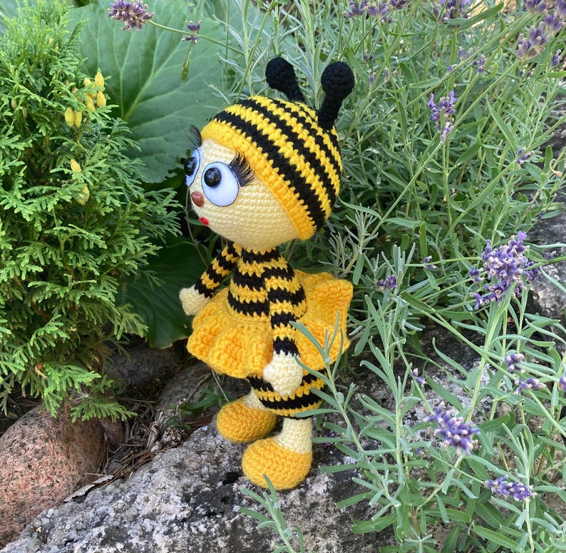 Crochet Pattern Bee Elsa, Amigurumi Tutorial Bee in English, Super Soft ...