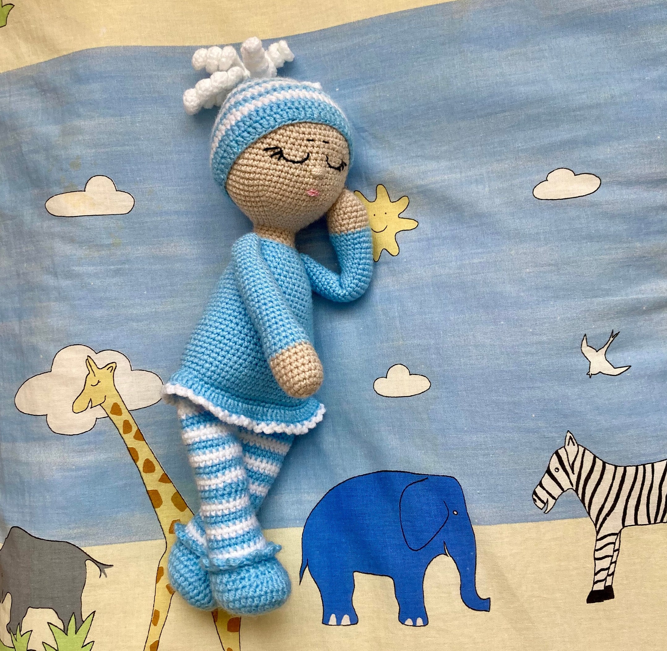 Sleeping Doll Lovey Crochet Pattern, Comforter Baby Toy, Snuggler Doll ...