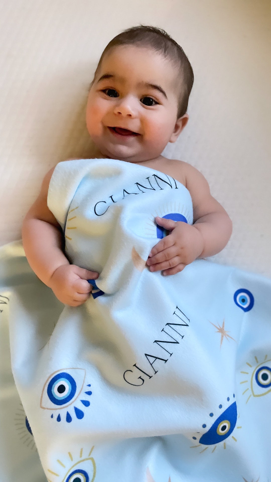 Evil Eye Swaddle Set, Evil Eye Baby Blanket, Personalized Egyptian Evil ...