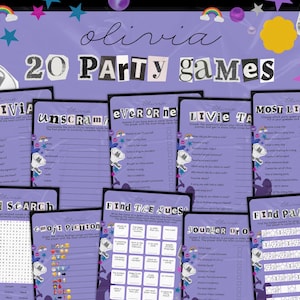 Olivia R Singer Themed Purple Sour Guts Party Fun Interactive Twenty ...