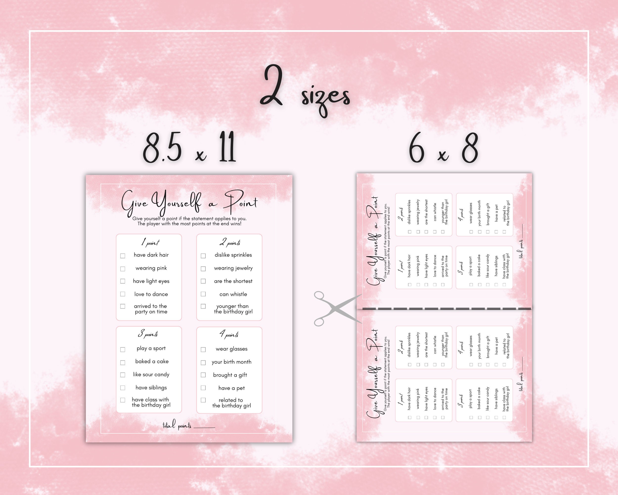 Girls Pink Printable Party Games 20 Pack Birthday Bundle Set Him ...