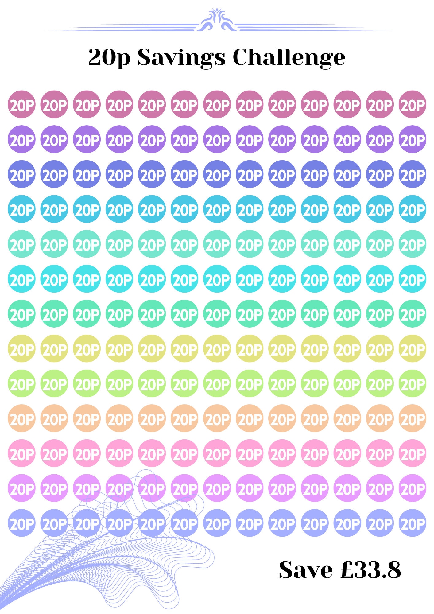 20p Savings Tracker, Budget Binder, Budget Planner, Money Challenge ...