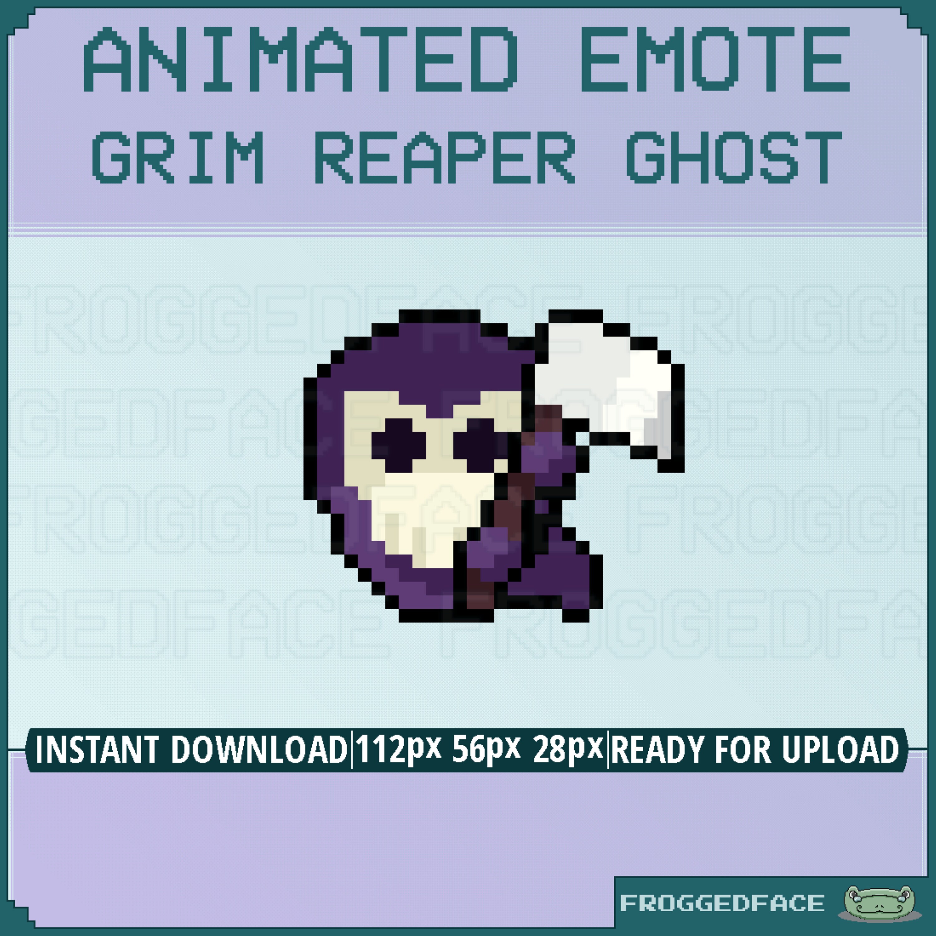 Animated Twitch Emote Grim Reaper Ghost - Adorable Twitch Art Asset for ...