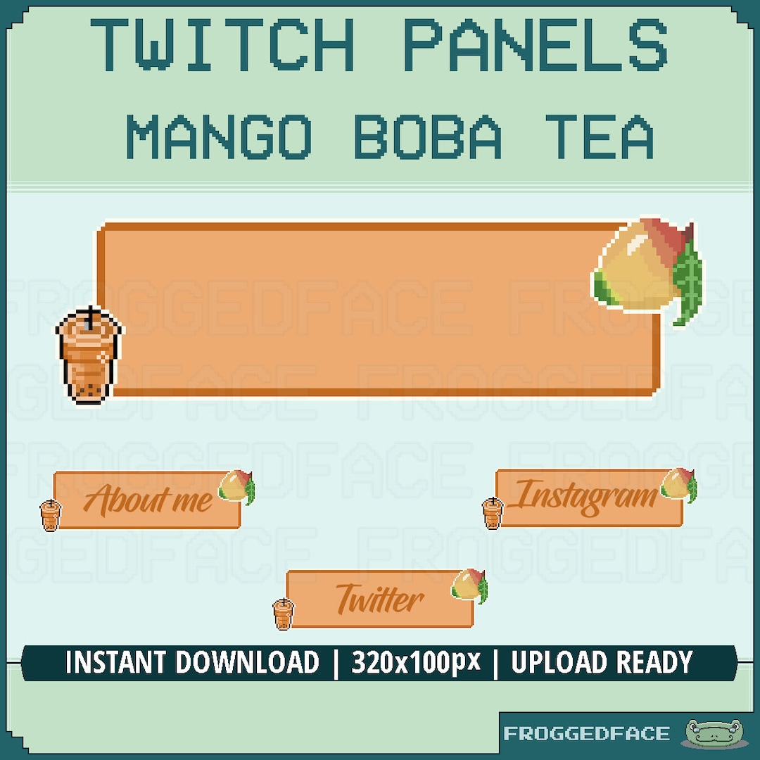 Twitch Panels Orange Mango Theme 18(+1) Included - Ready for Use for ...
