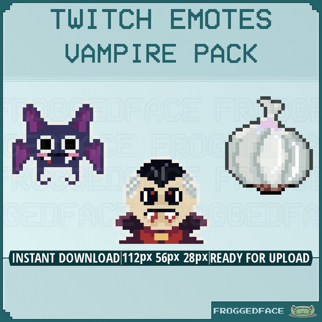 Halloween Twitch Emotes - Vampire Emote Pack for Streamers - Etsy