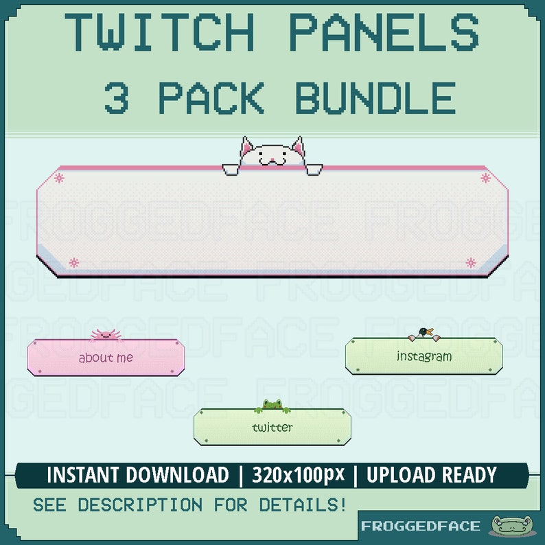Twitch Panel Triple Bundle Animal Theme. Panels 18(+1) Included - Ready ...