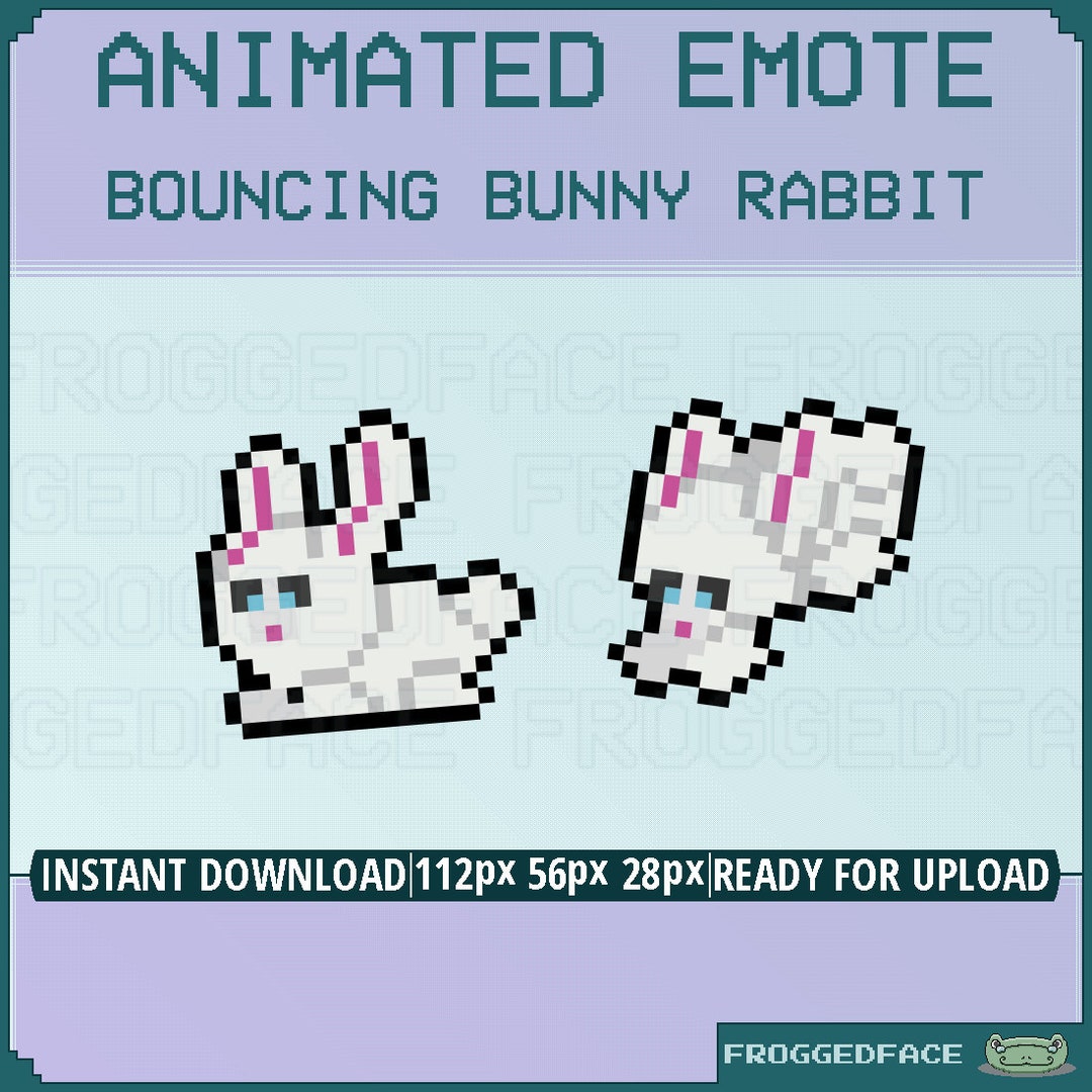 Animated Twitch Emote Bunny Rabbit - Cute Twitch Art Asset for ...