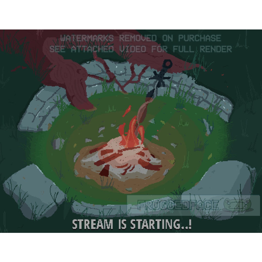 Cozy Bonfire Twich Stream Screen Pack - 4x Screens Included - Fantasy ...