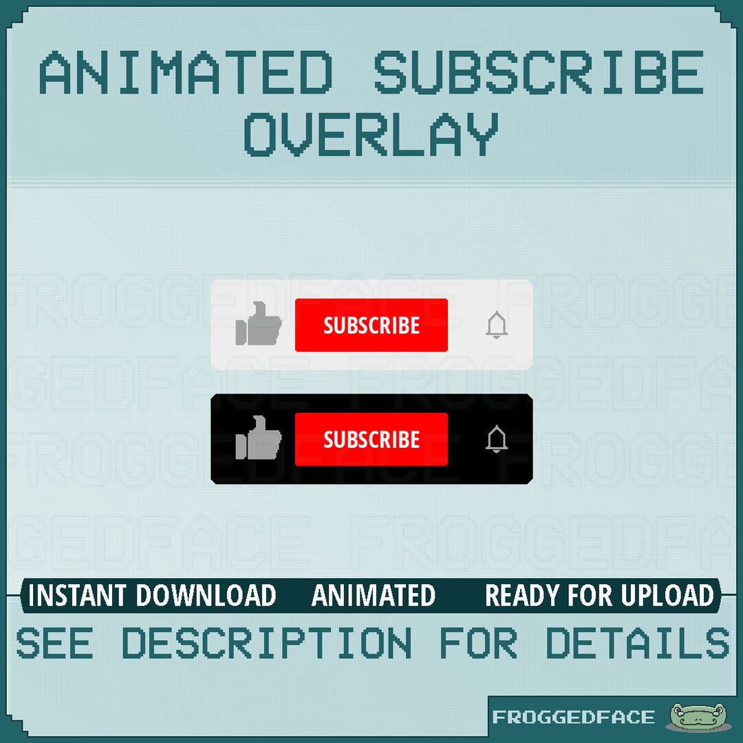 Animated Youtube Subscribe Notifcation Overlay - Perfect for Content ...