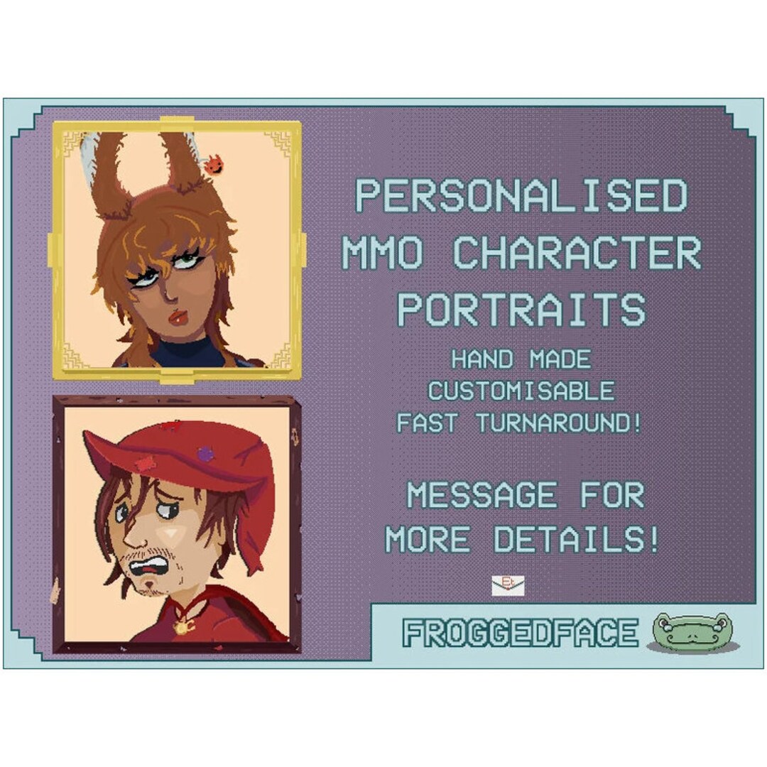 Custom MMO Character Portrait Commission - Pixel Art - Ocs, Fantasy Art ...