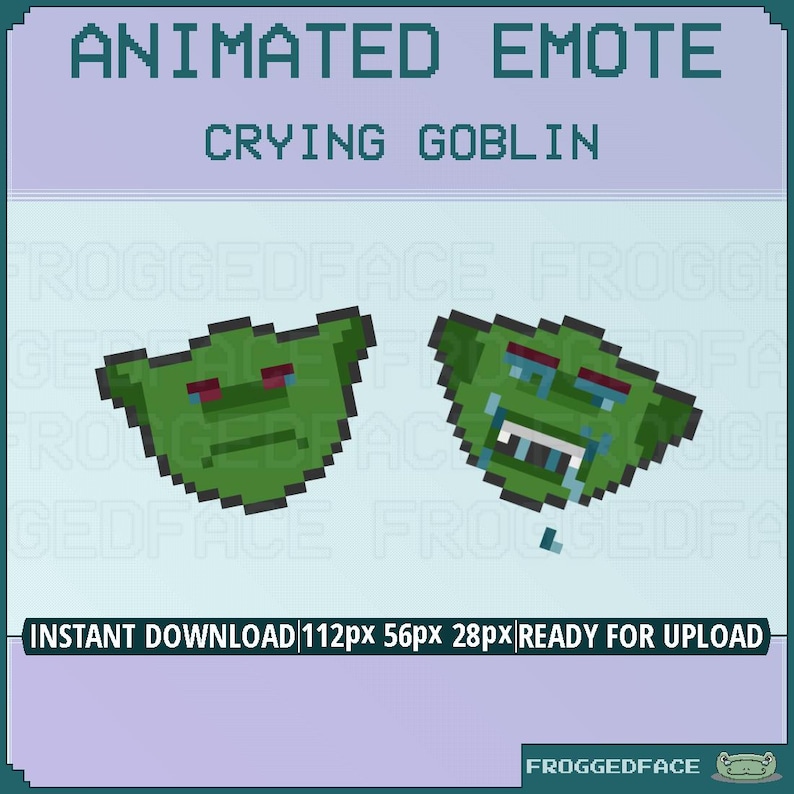Animated Twitch Emote Crying Goblin - Adorable Twitch Art Asset for Streamers! - Etsy