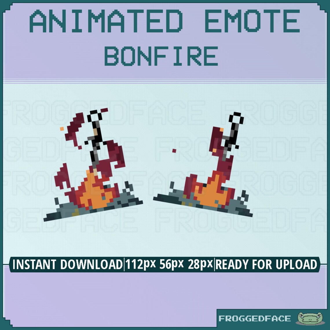 Animated Twitch Emote Bonfire Cute Twitch Art Asset for - Etsy