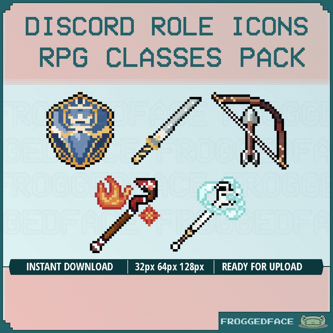 Discord Role Icons Pixel Art - RPG Class Icon Pack, perfekt für ...