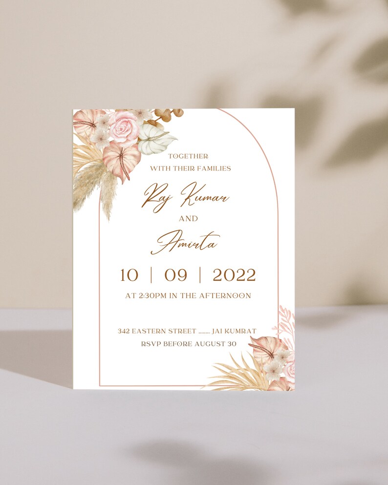 Digital Muslim Wedding Invitation Template Islamic Walima - Etsy