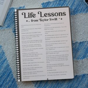 Taylor Swift Lessons Spiral Notebook Ruled Line, Journal, Writer, Notes ...