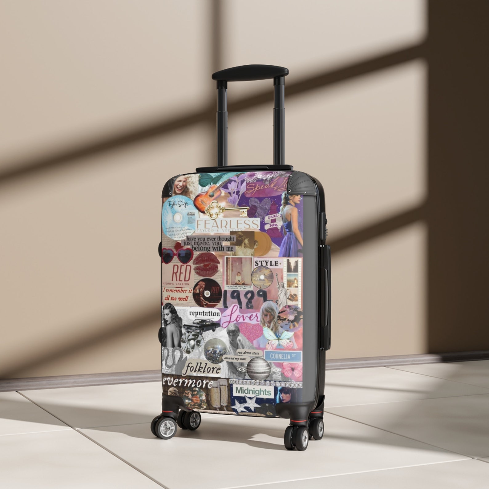 Taylor Swift Eras Albums Suitcase Luggage, Compact, Weekend Getaway ...