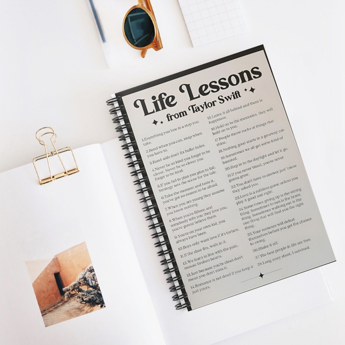 Taylor Swift Lessons Spiral Notebook Ruled Line, Journal, Writer, Notes ...