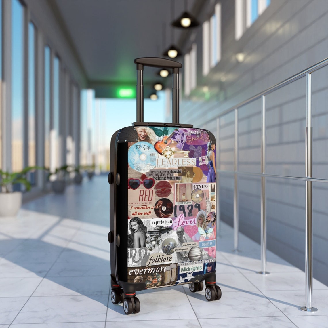 Taylor Swift Eras Albums Suitcase Luggage, Compact, Weekend Getaway ...