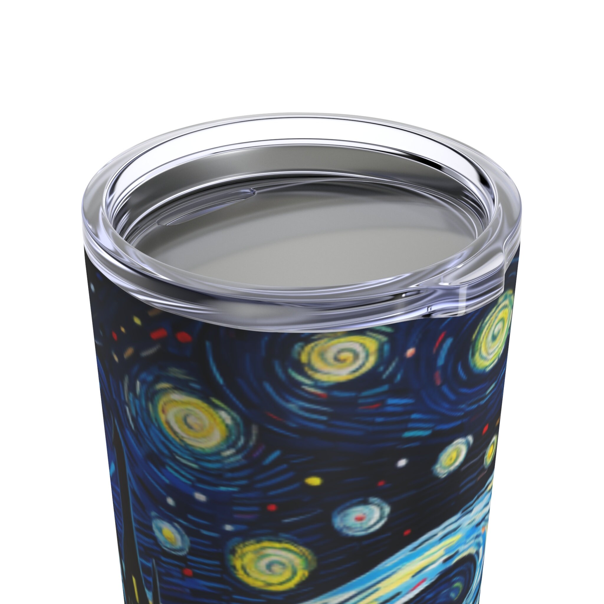Starry Starry Night City Tumbler, Van Gogh Coffee Cup, Colorful, Travel ...