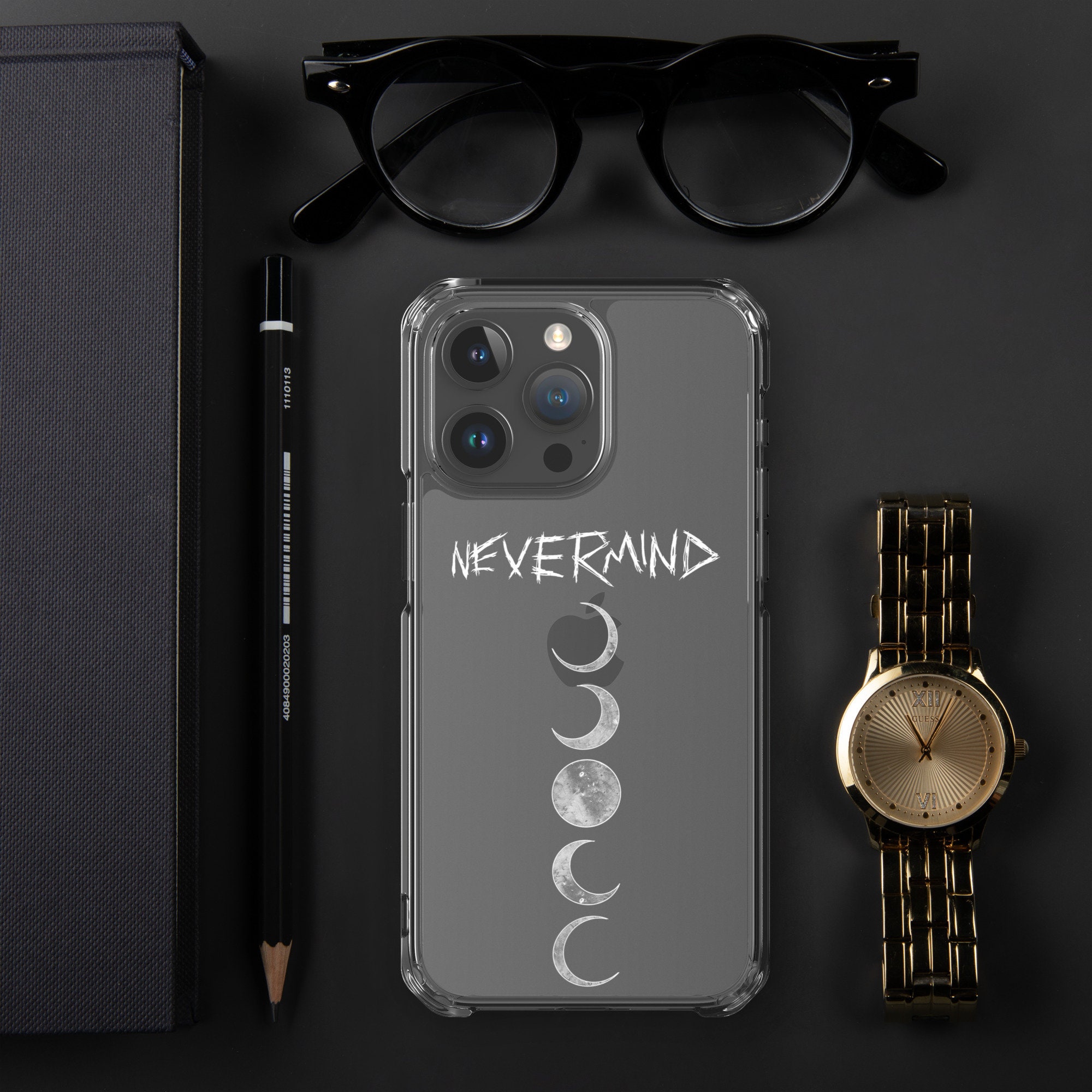 K Pop Moon Phases Nevermind Tattoos In White Clear Case For Iphone® Etsy 9634