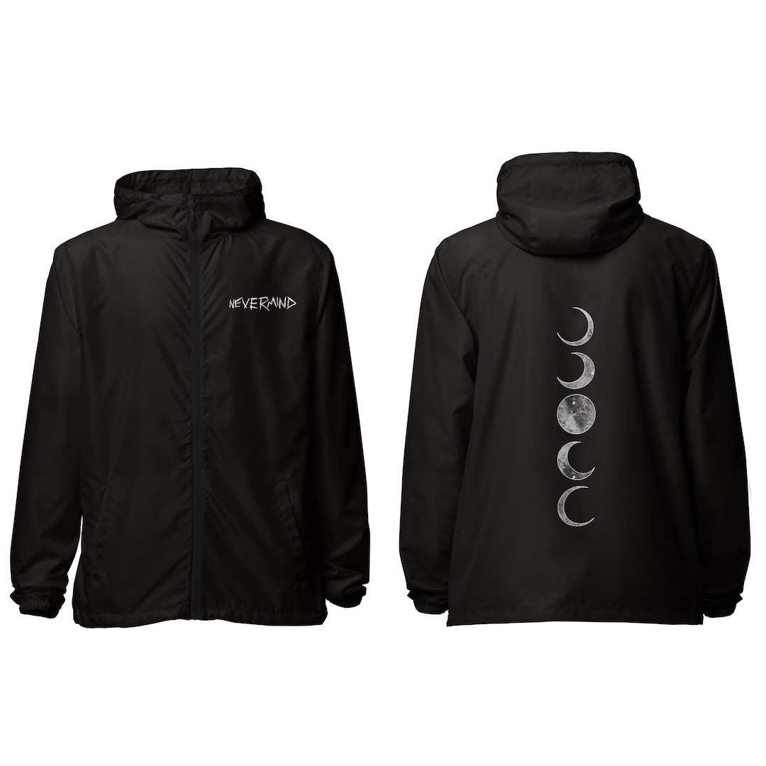 K-pop Moon Phases Nevermind Tattoos Front & Back Unisex Windbreaker - Etsy