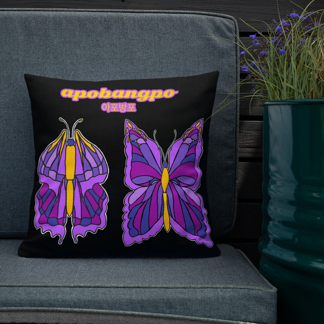 K-pop OT7 Apobangpo Butterflies Premium Pillow With Insert - Etsy