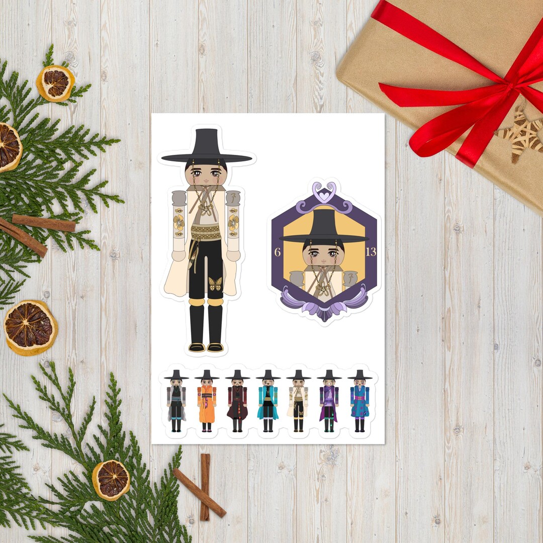K-pop Korean Hanbok the Mochi Nutcracker Stickers of Full-body, Photo ...