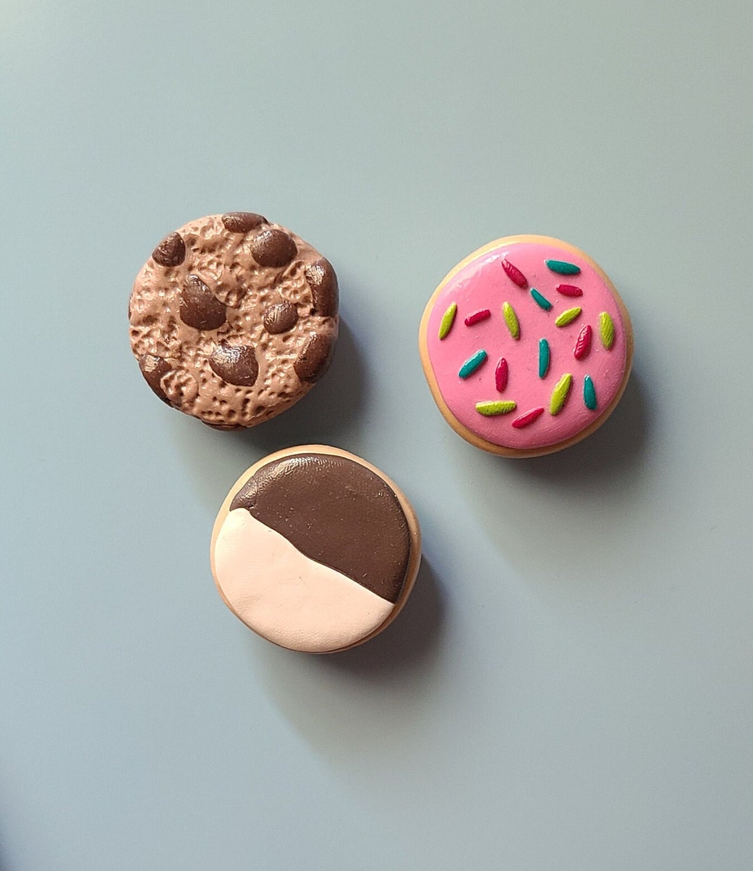 Handmade Clay Magnets - Set of 3 Cookies, Kawaii, Stocking Stuffers ...