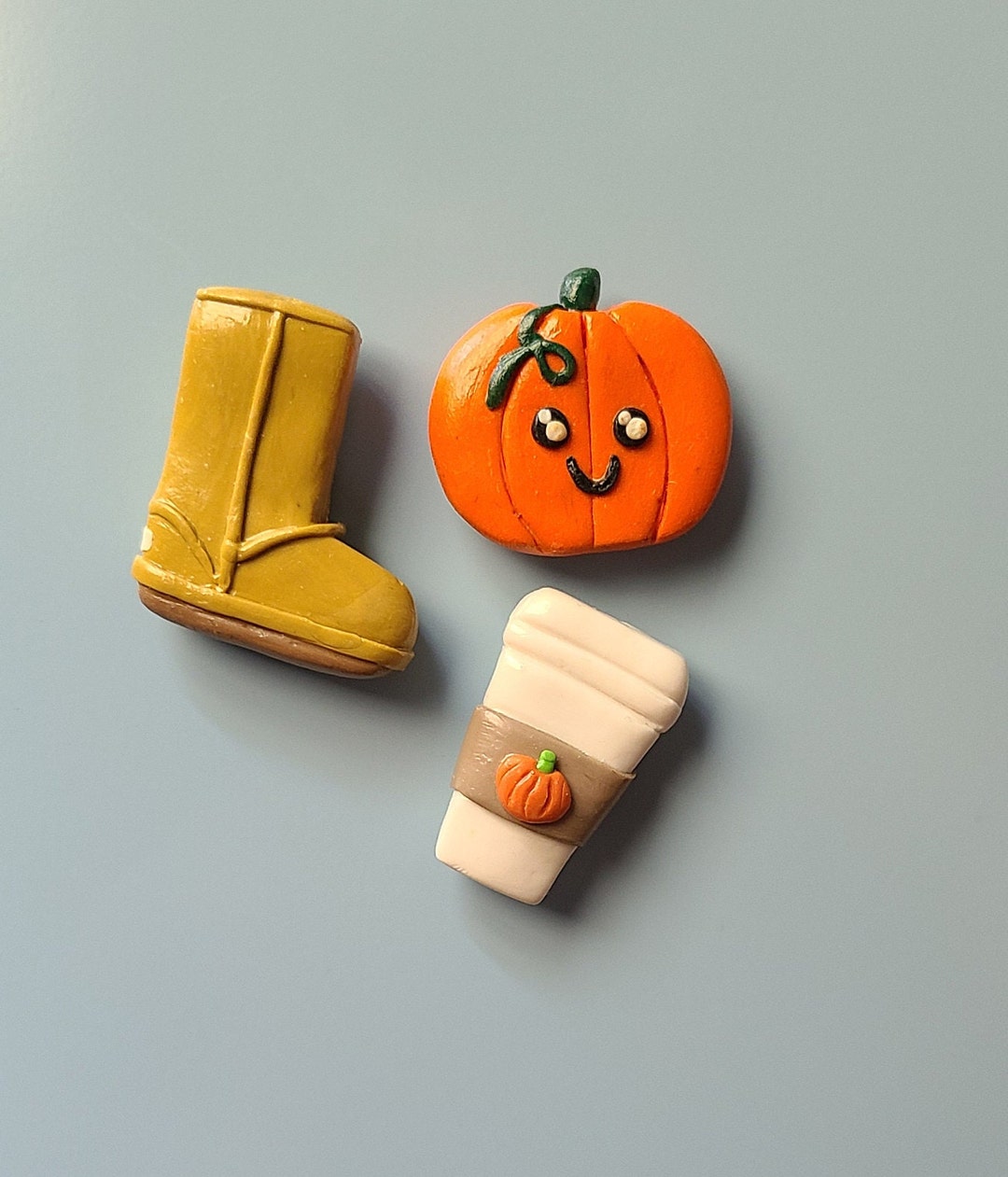 Set of 3 Fall Inspired Magnets - Handmade, Kawaii, Stocking Stuffers ...