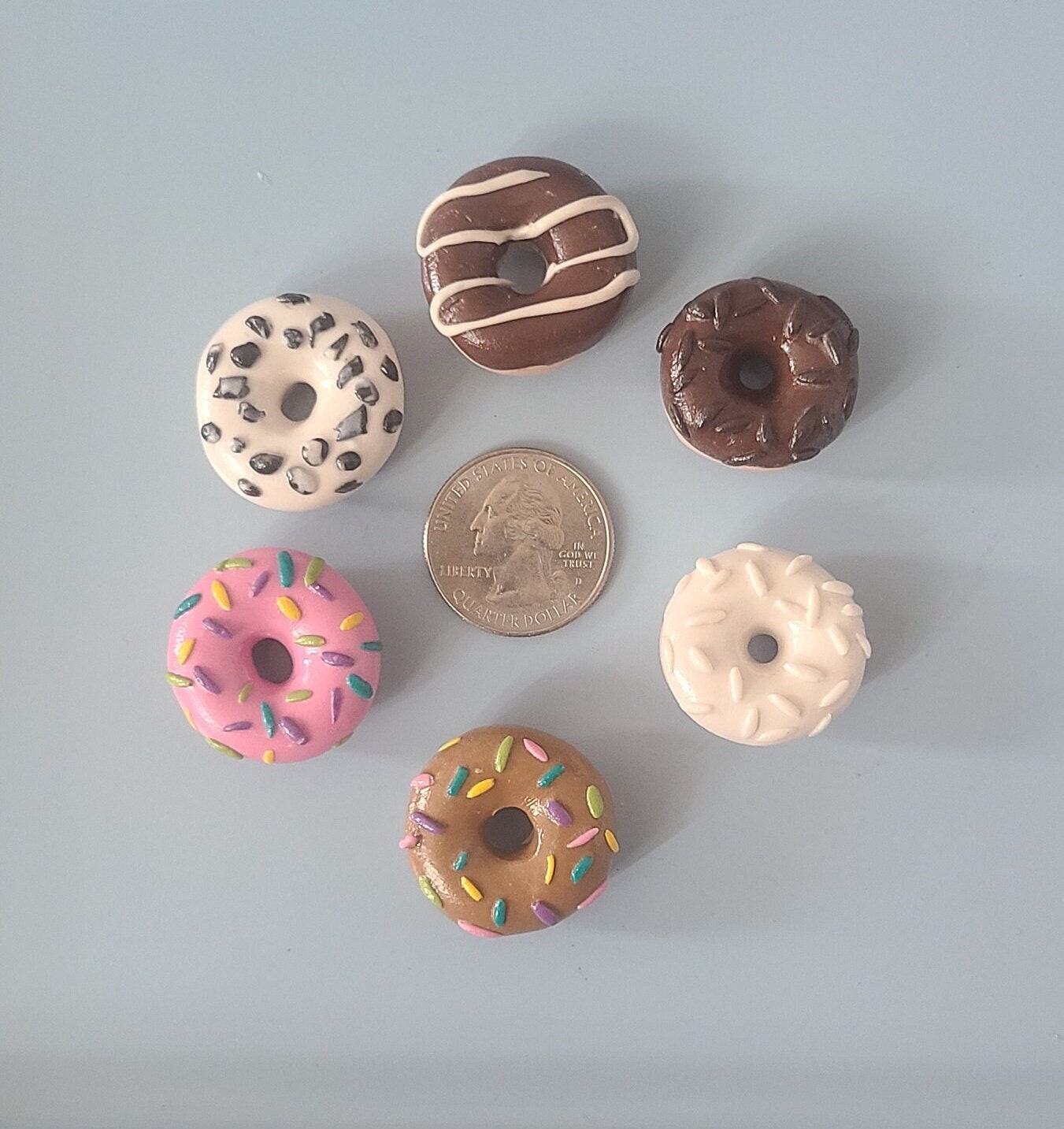 Set of 6 Mixed Donut Magnets Handmade Polymer Clay Kawaii - Etsy