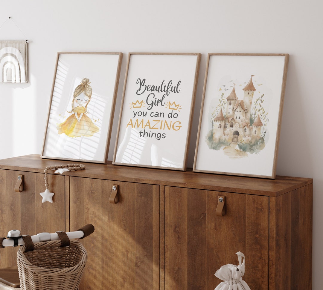 Set of 3 Princess Prints - Magical Nursery Wall Art - You Can Do ...
